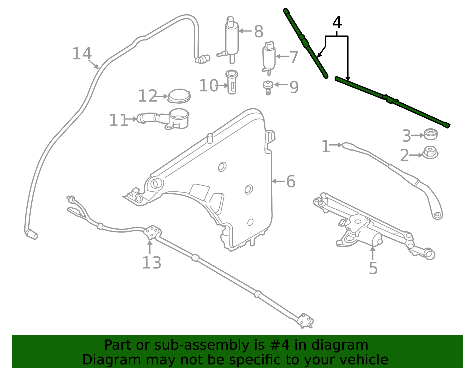 61615a43587 - 2014-2020 BMW Wiper Blade (61-61-5-A43-587) | Parts ...