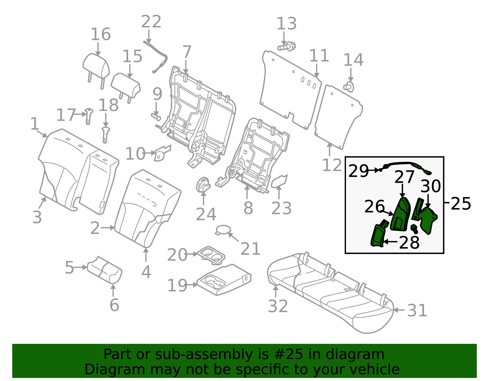 64244AJ17AVH - 2013-2014 Subaru Outback - Pad Assembly | Subaru Parts HQ