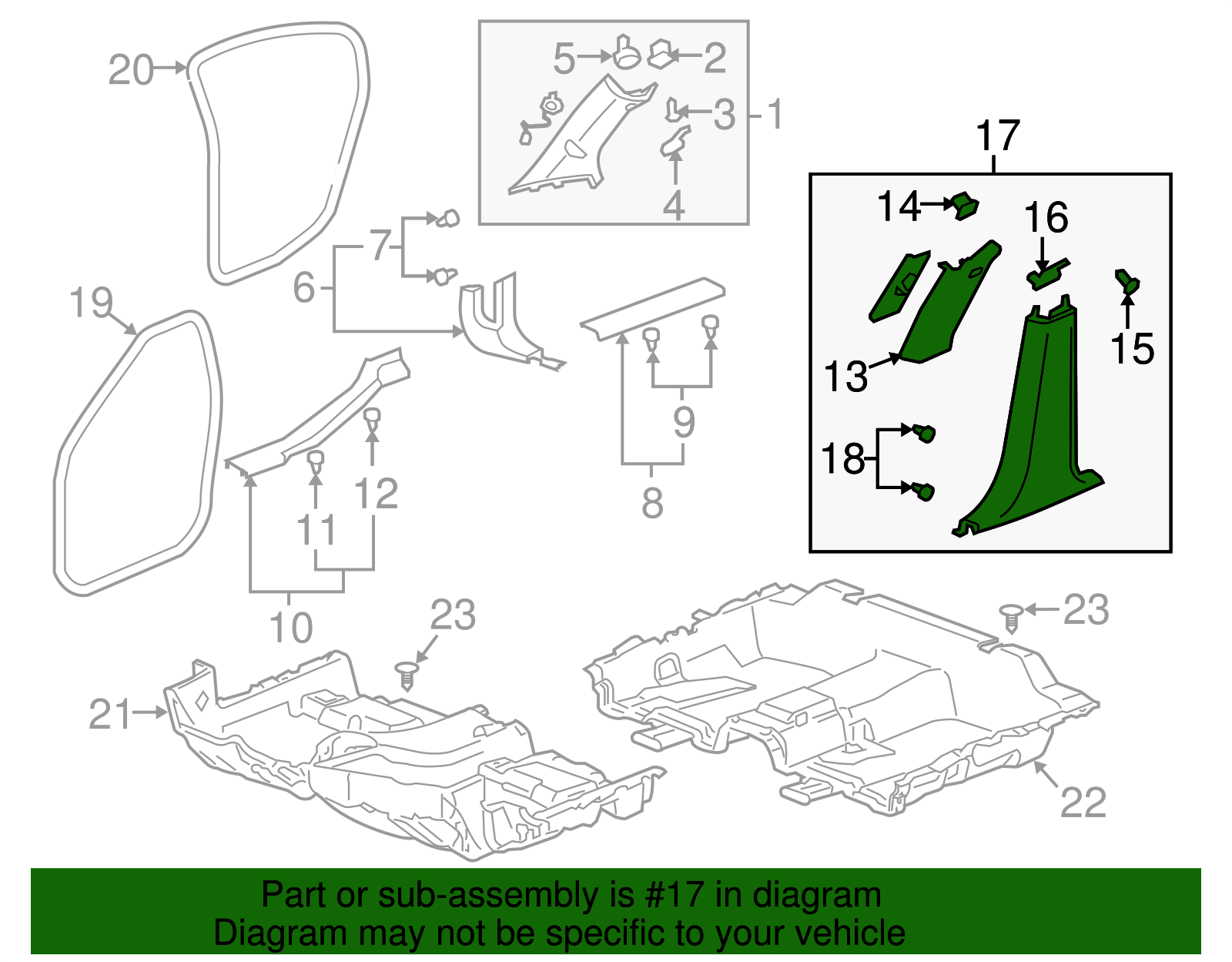 2006-2011 Buick Lucerne Lower Center Pillar Trim 20922008 | Shop Matick ...