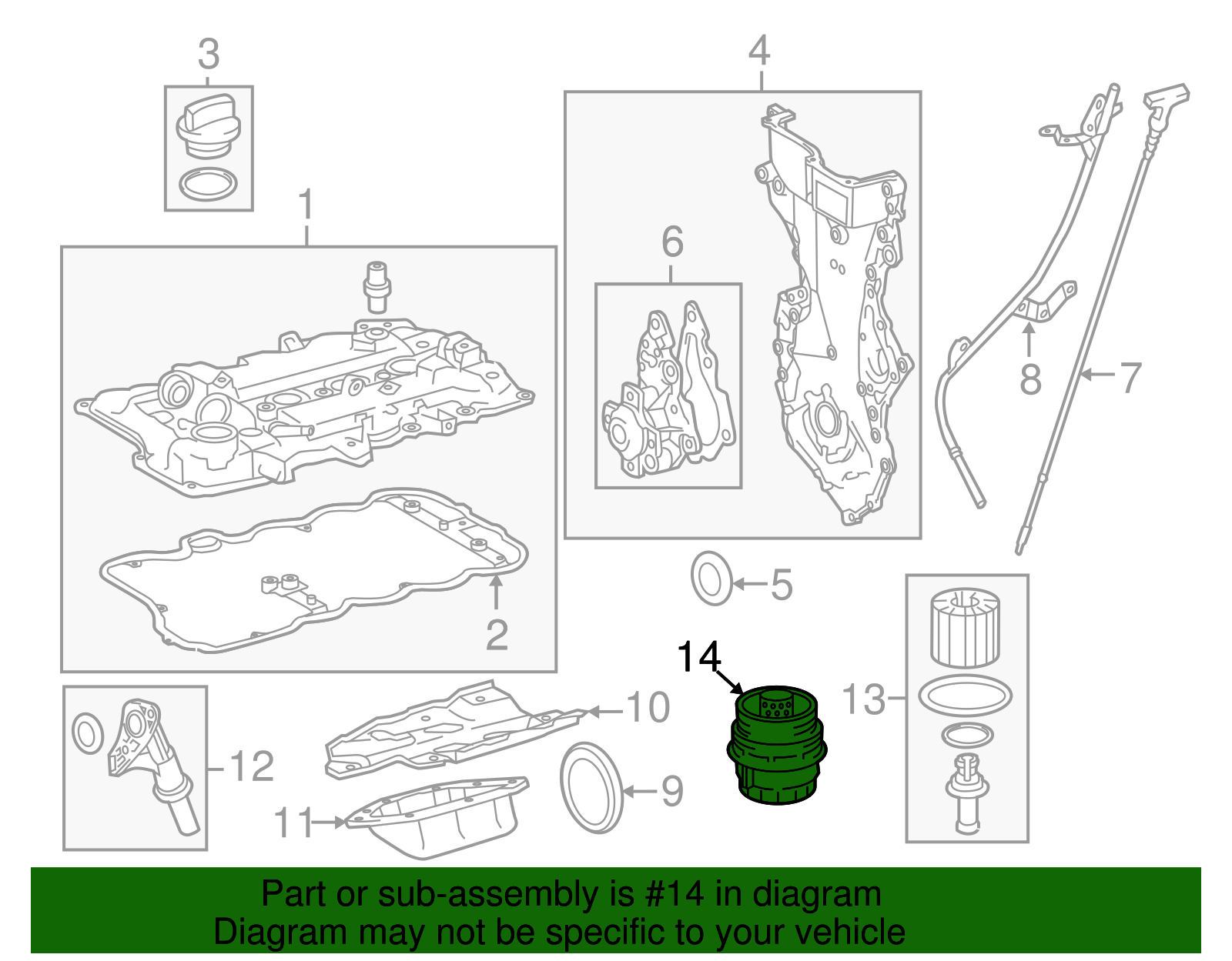 2012-2015 Scion iQ OEM Toyota Genuine Oil Filter Housing (Metal Upgrade ...
