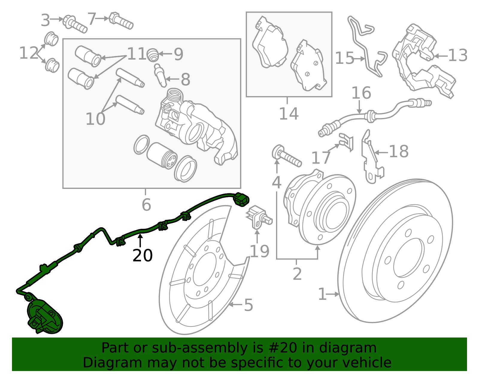 C236-67-SH0B - ABS Wheel Speed Sensor Wiring Harness - 2006-2010 2012 ...