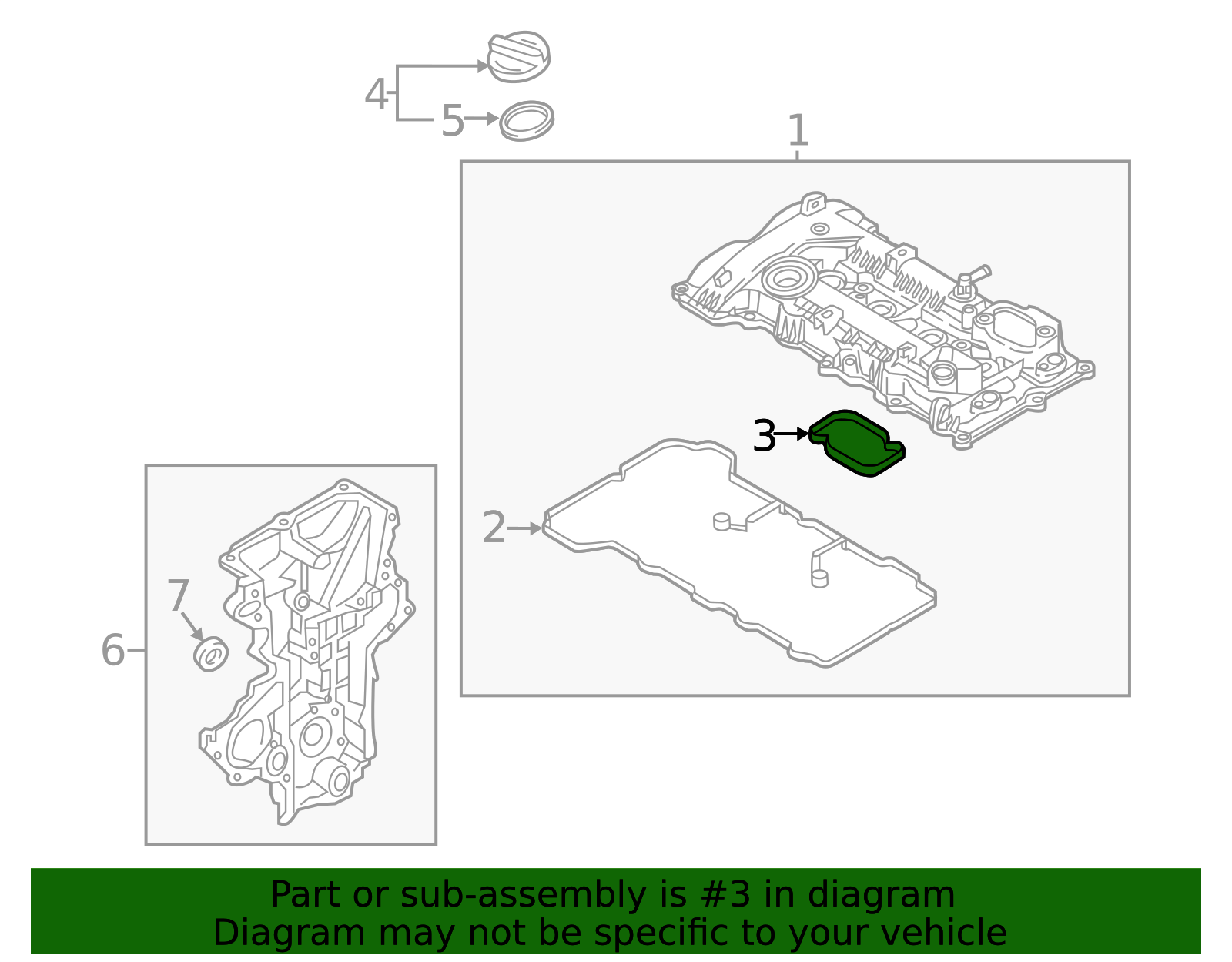 22442-2E650 - Valve Cover Seal 2017-2020 Kia Optima | Kia.Parts Store