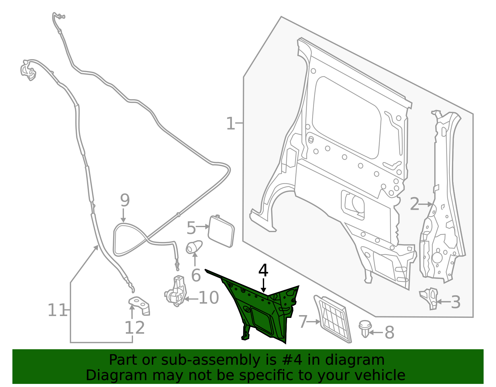 2011-2017 Nissan Quest Panel Extension 78117-1JA1C | Bill Kay Nissan Parts