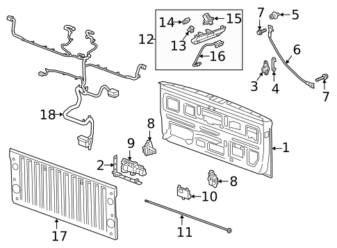 Tailgate for 2025 Chevrolet Silverado 1500 | GM Parts Center