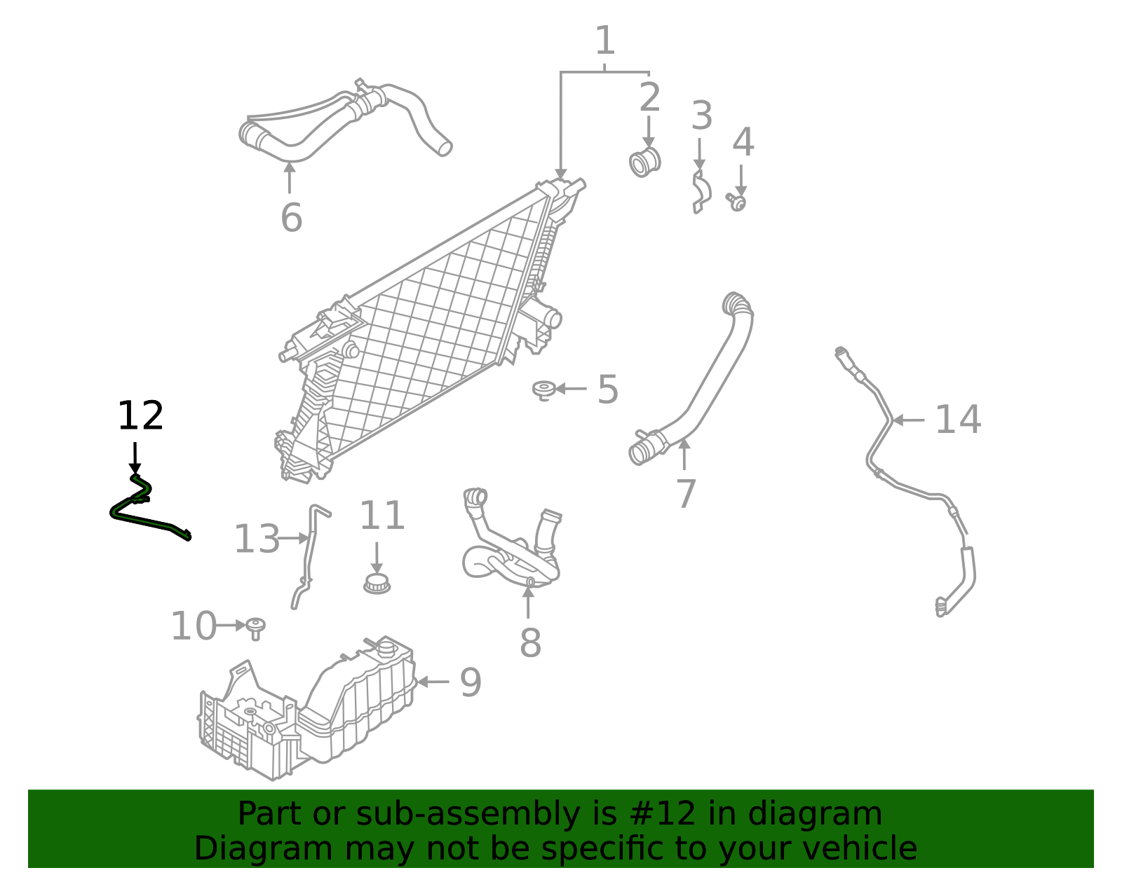 2020-2025 Ford Overflow Hose pc3z8075b | TascaParts.com