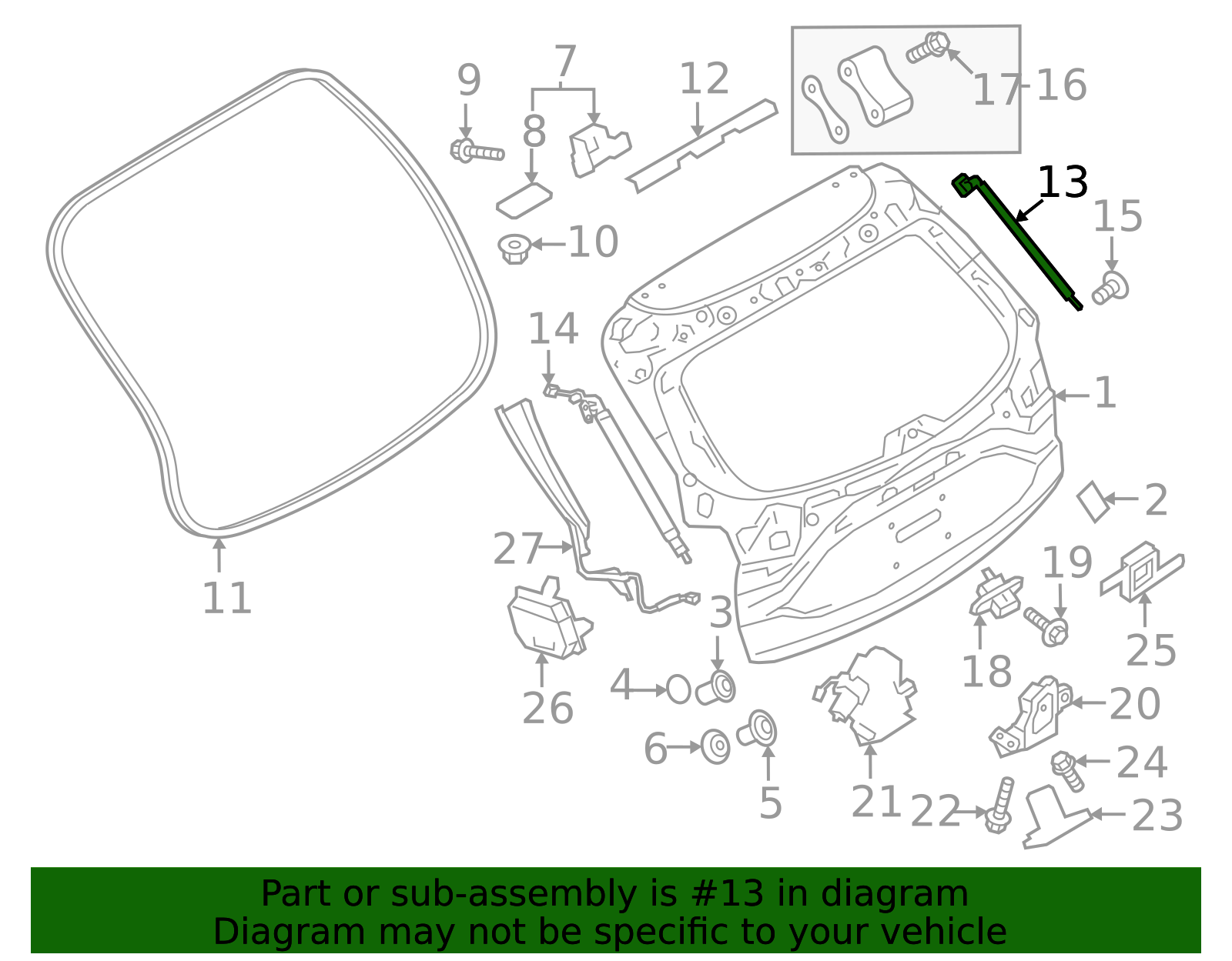 VA40-62-620 - Lift-Gate Lift Support 2023-2025 Mazda CX-50 | Mazda Parts.US