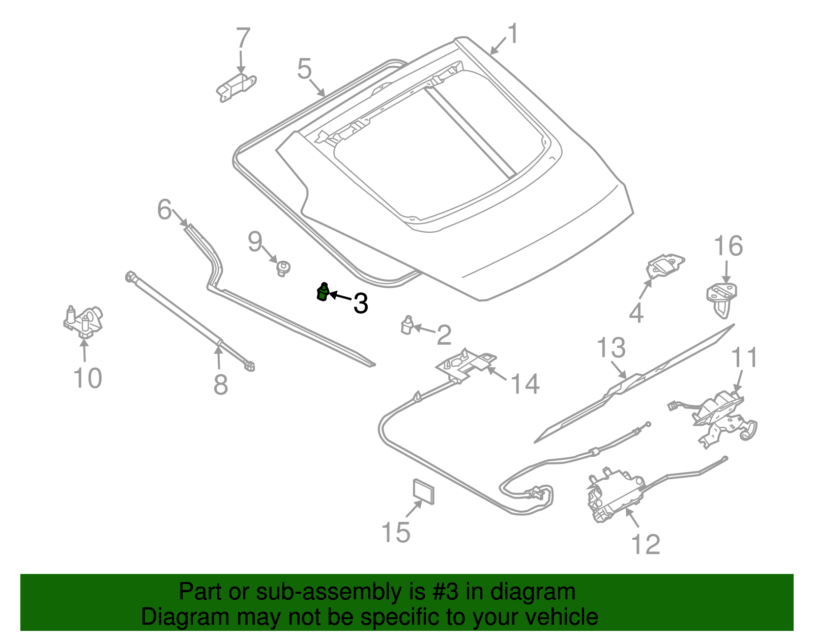 2003-2008 Nissan 350Z Rear Liftgate / Hatch Lift Spring (z33 350z ...