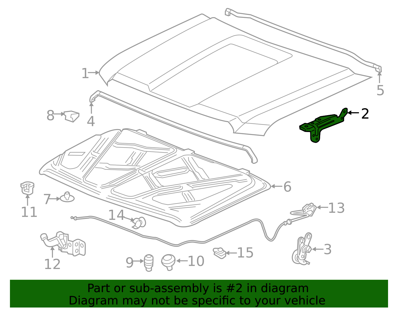 2014-2019 GM Hinge Asm-Hood (Hood Si)(Rh) 22914273 | GM Parts Center