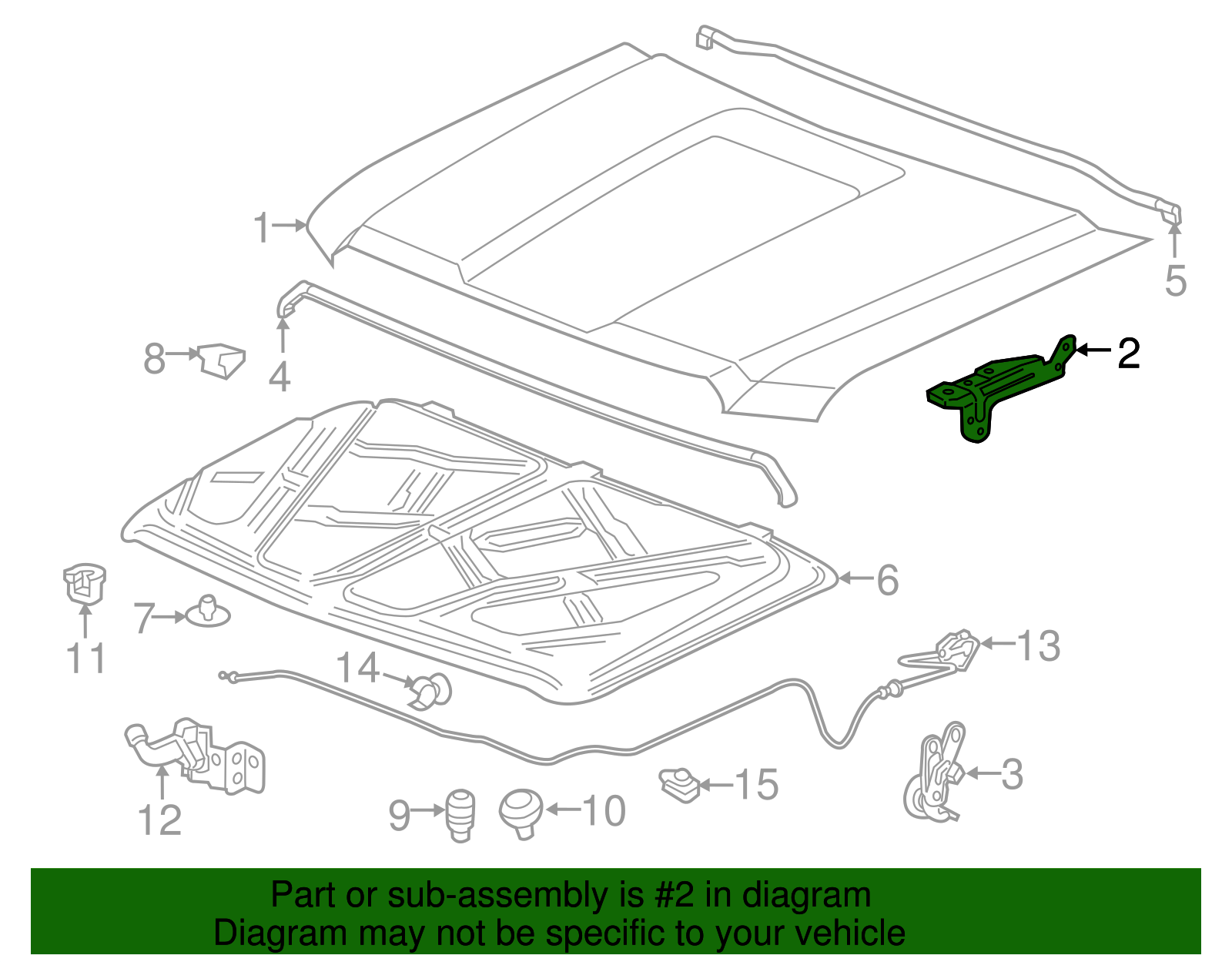2014-2019 GM Passenger Side Hood Hinge 22914273 | Capital Chevy Parts
