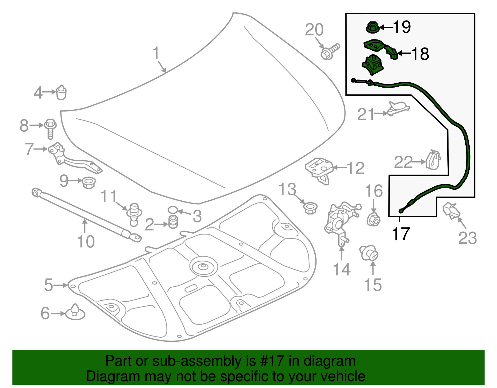 57330AL04A - Release Cable - 2015-2019 Subaru | World OEM Parts Subaru