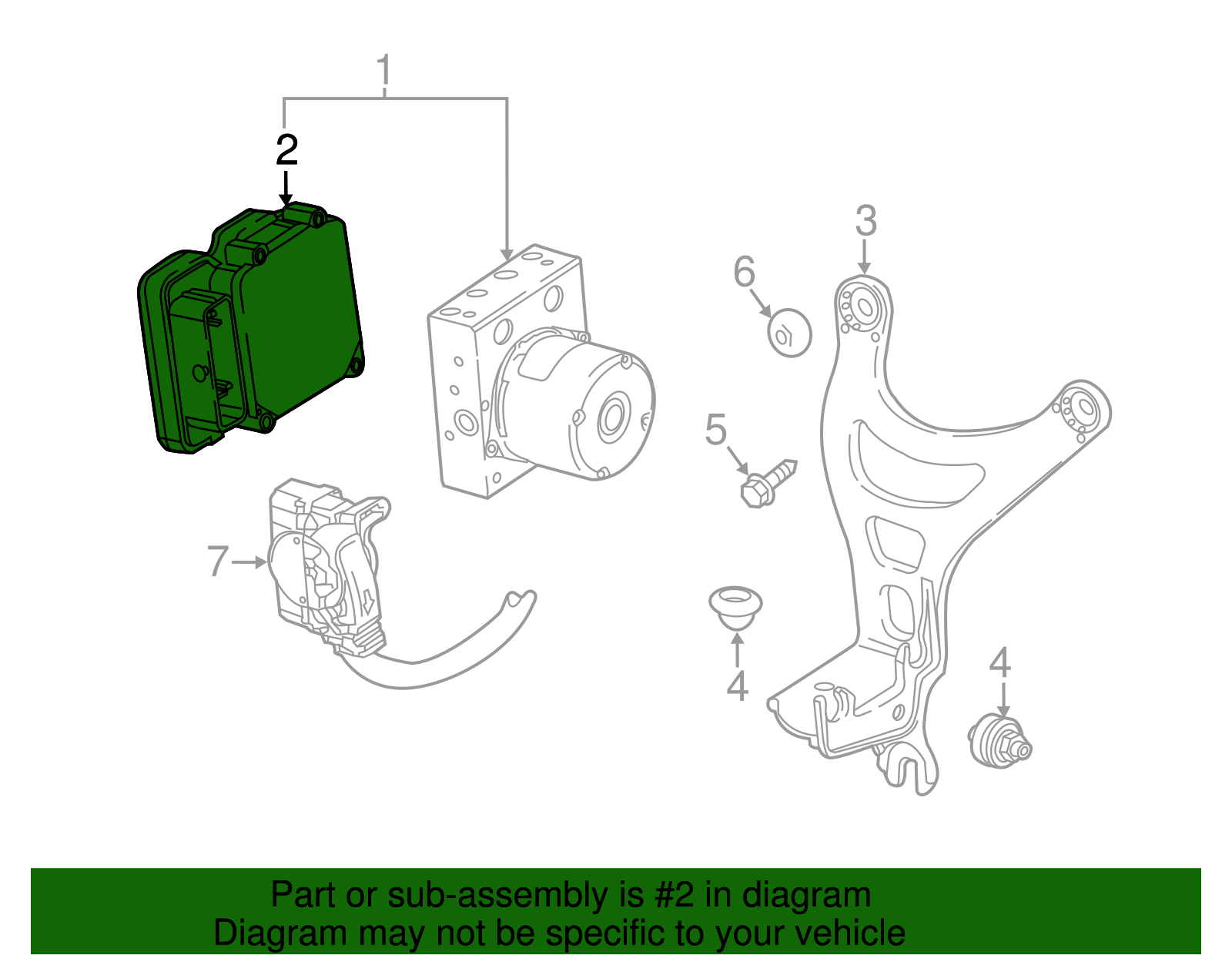 2017 Buick LaCrosse Electronic Brake Control Module with Bolt 84084526 ...