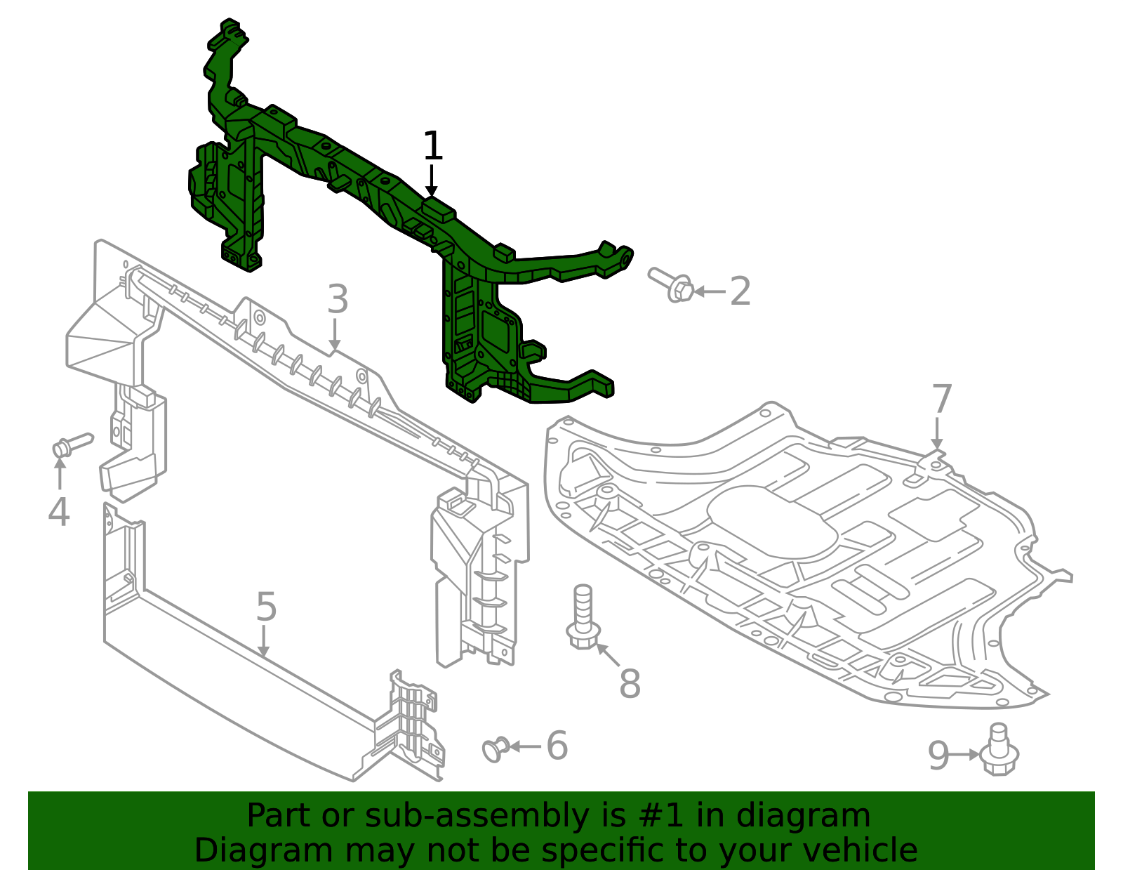 64101-BE000 - High-Quality Radiator Support for 2024-2025 Hyundai Kona ...