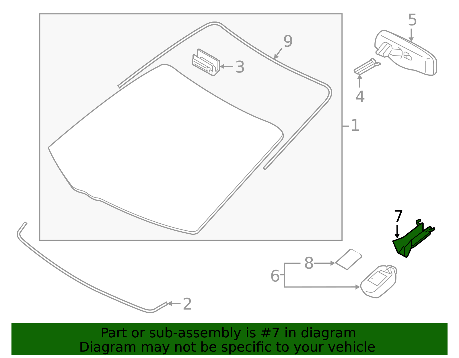 Genuine Official Toyota Rain Sensor Cover part# 89943-28010 for 2011 ...