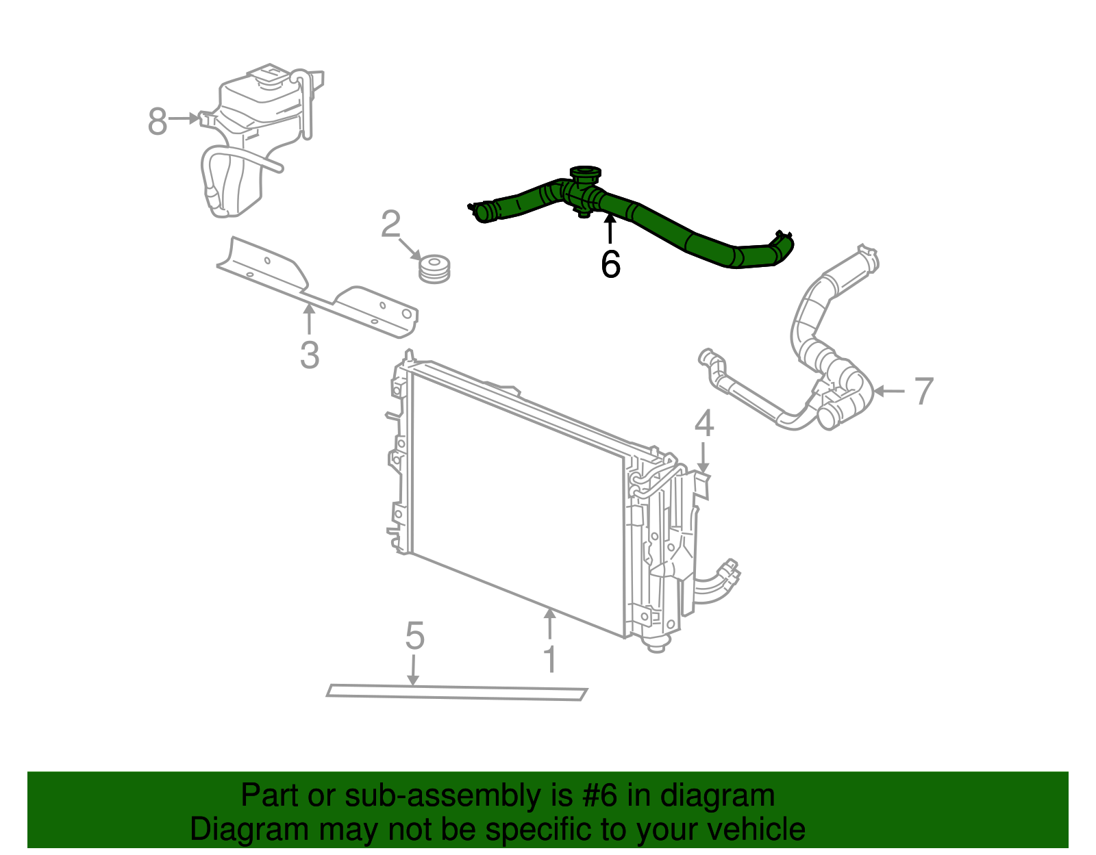 2007-2017 Mopar Hose 05058492AE | Mopar Parts Canada