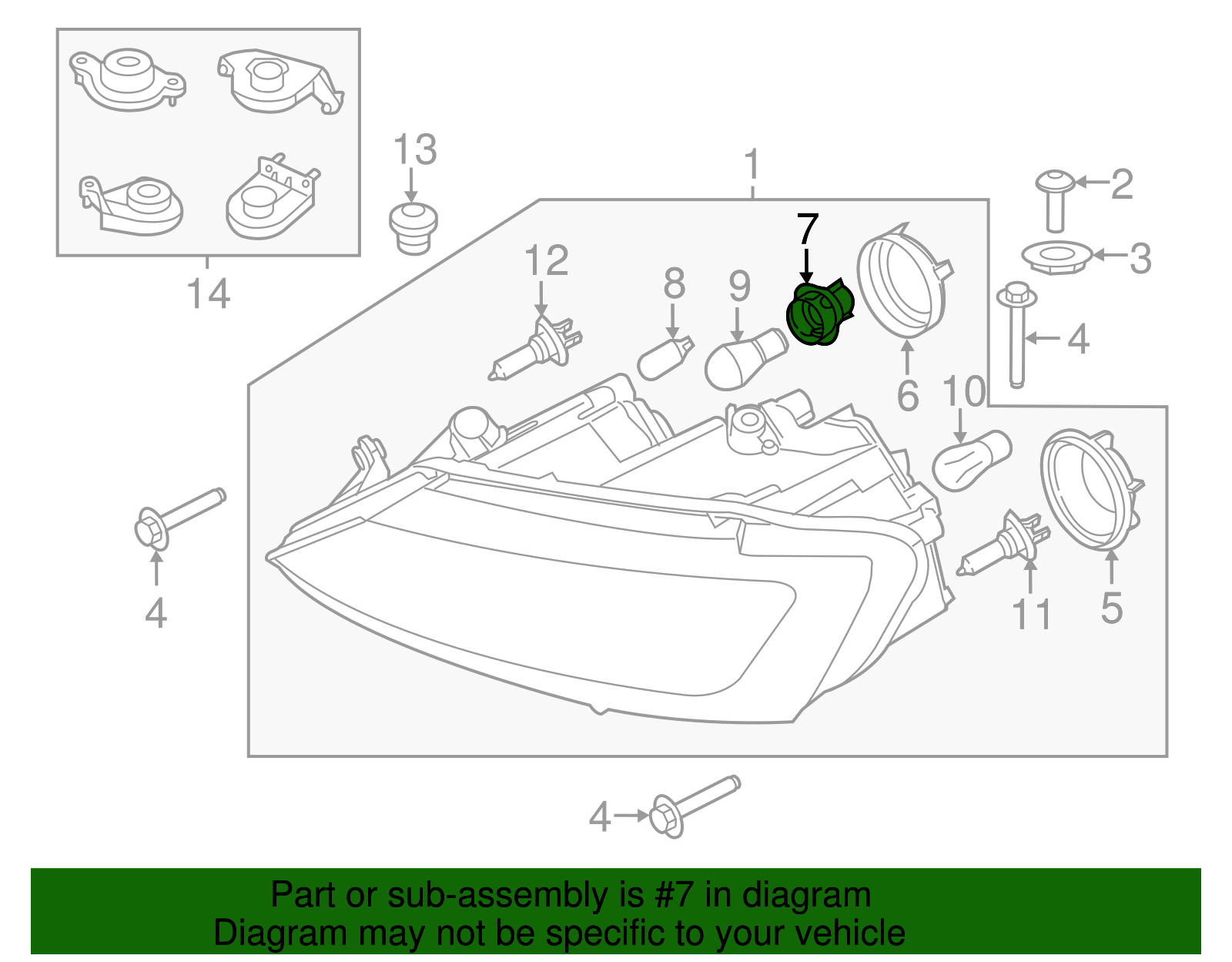 2011-2016 Volkswagen Jetta Headlight Socket 1K6-953-123-D | OEM Parts ...