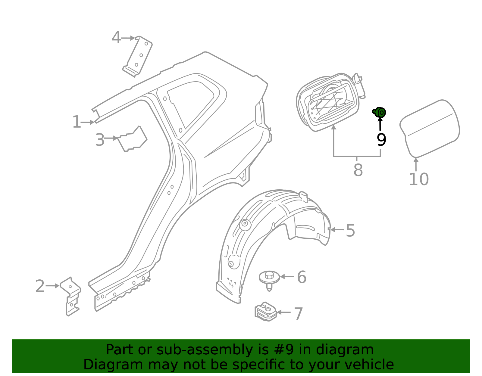 51177378243 - 2018-2024 BMW X3 Fuel Pocket Pin (51-17-7-378-243) | BMW ...