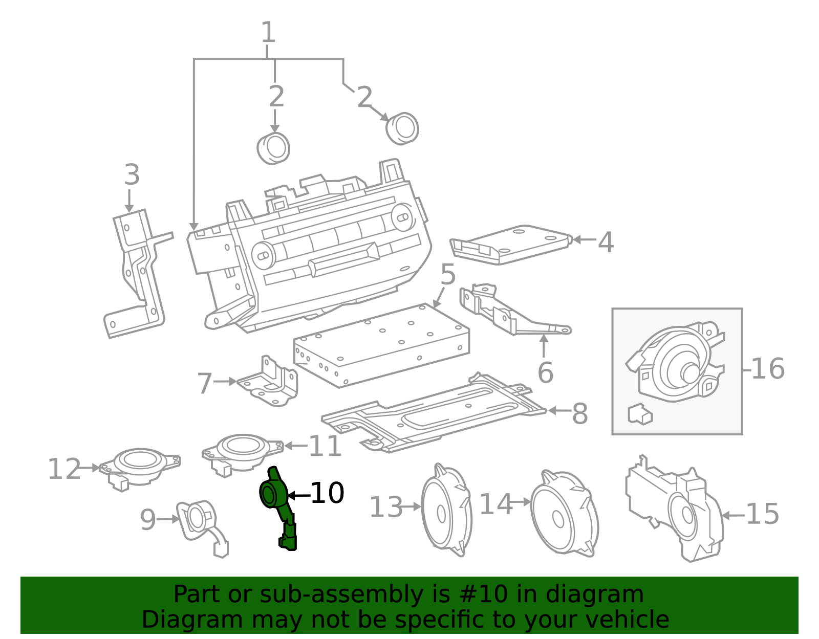 2019-2021 Toyota Land Cruiser Tweeter 86150-60270 | MotorMotor