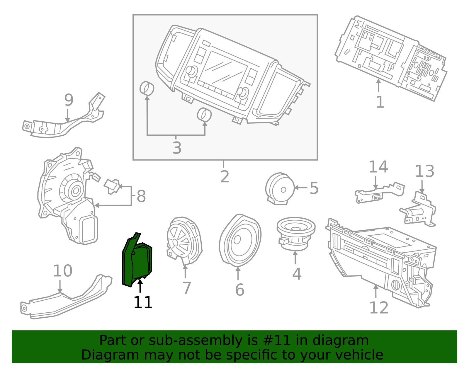 39125-TG7-A01 - 2016-2018 Honda Pilot - Shroud Assembly Sub-Woofer ...
