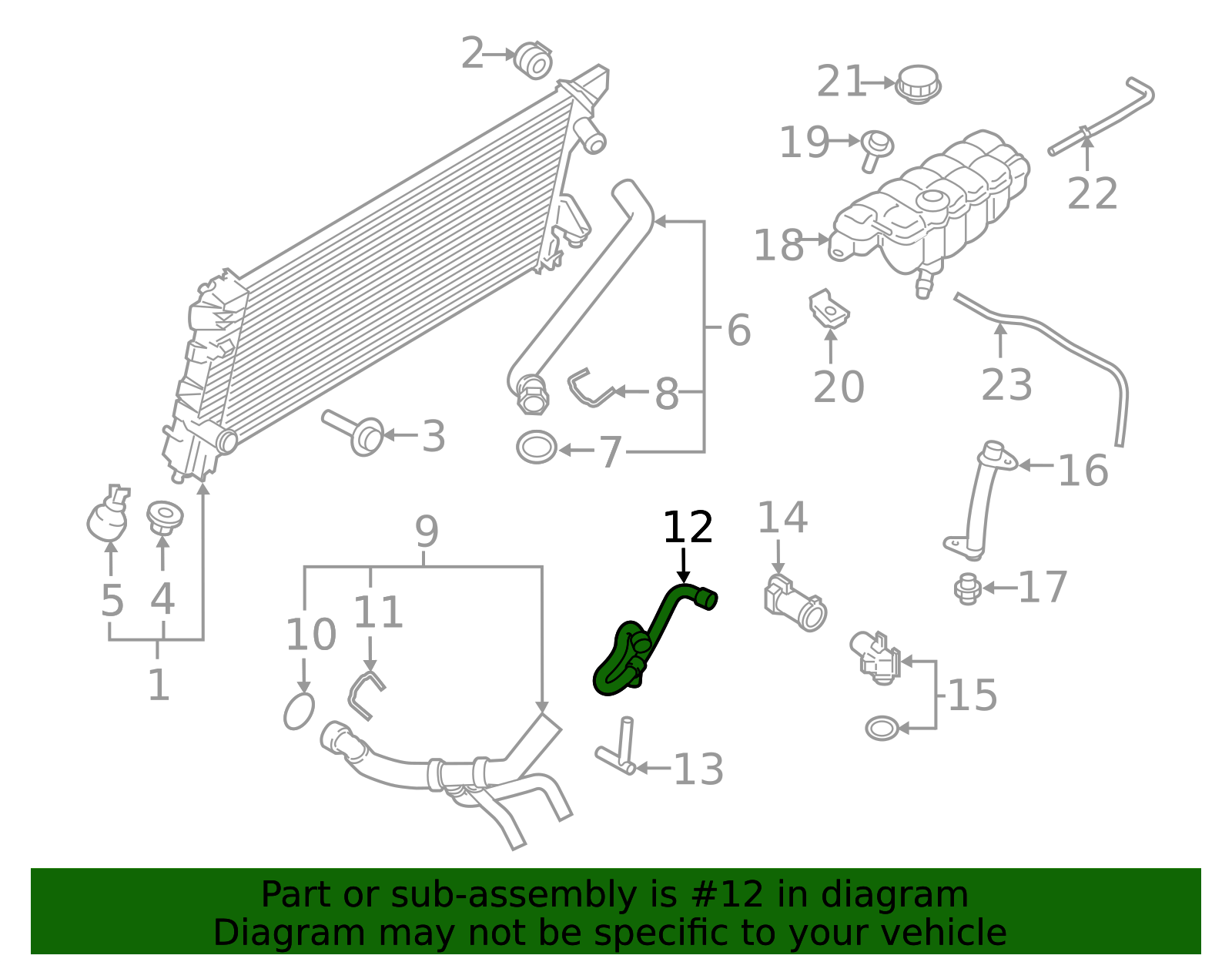 Radiator Coolant Hose | JL3Z-8260-A | Walls' Ford Parts