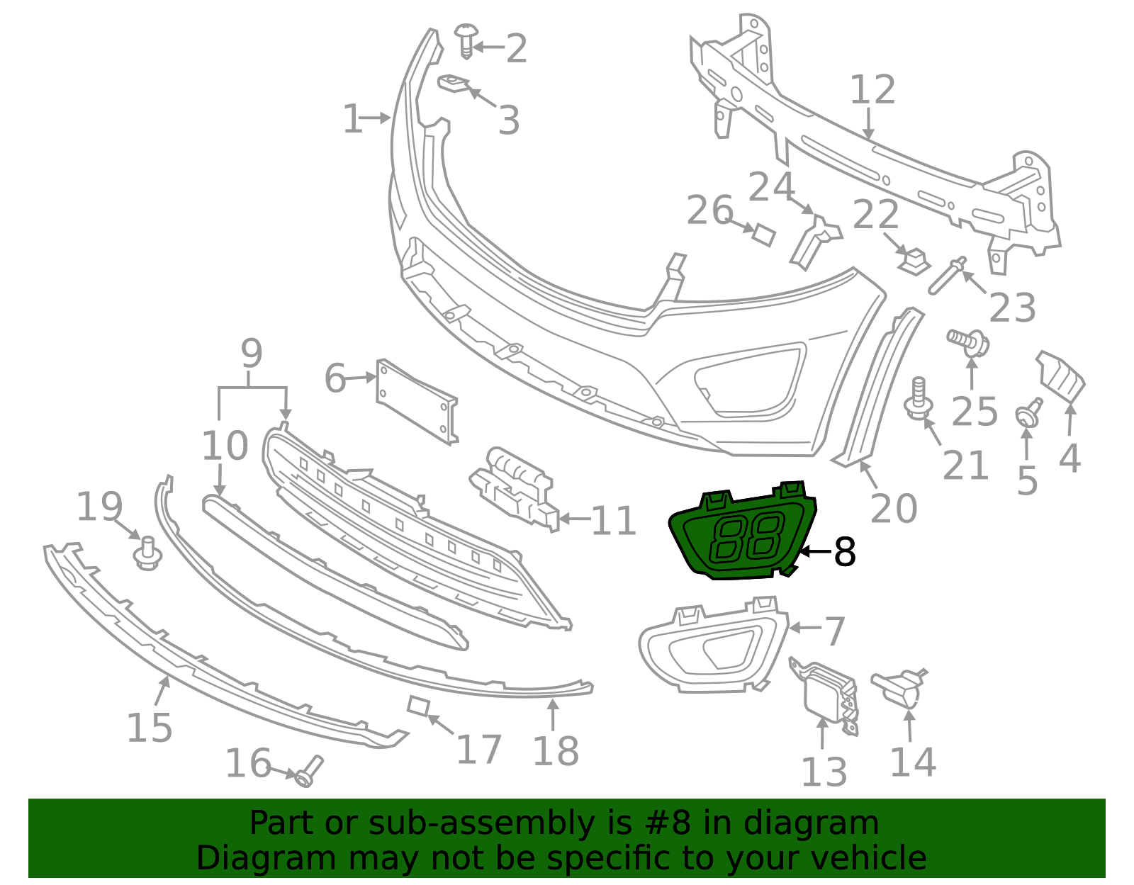 Fog Lamp Bezel | 86526-C6210 | Kia Auto Parts