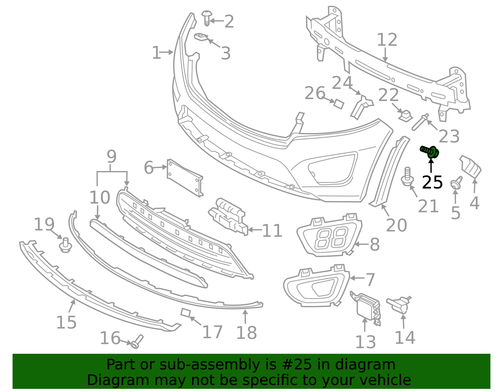 11253-06207B - Quarter Panel Splash Shield Bolt 2004-2025 Kia | Kia ...