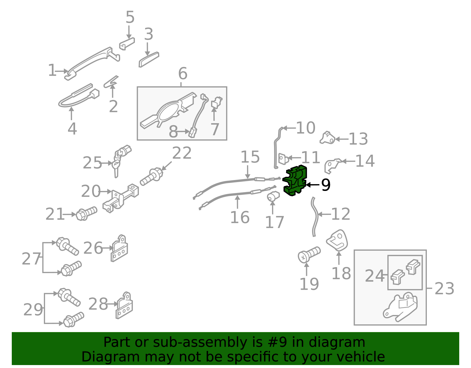 5715A425 - Door Lock Actuator Motor - 2008-2011 Mitsubishi Lancer ...