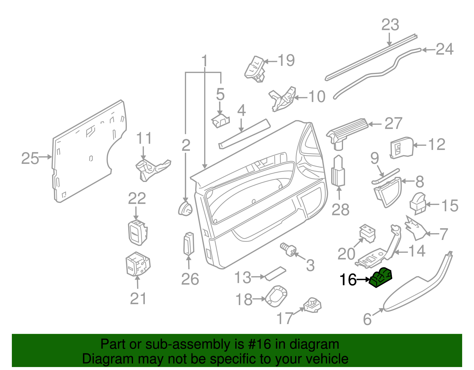 2006-2011 Audi Window Switch 4F0-959-851-F-5PR | Audi USA Parts