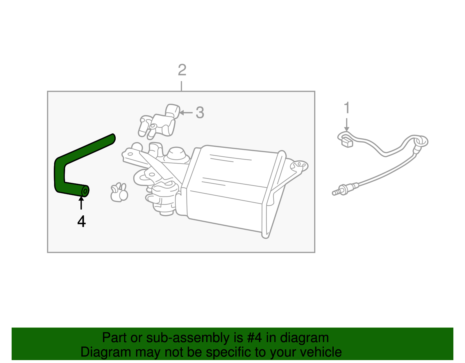 Genuine Toyota PCV Hose part# 12262-22090 for 2003-2004 Toyota Matrix ...