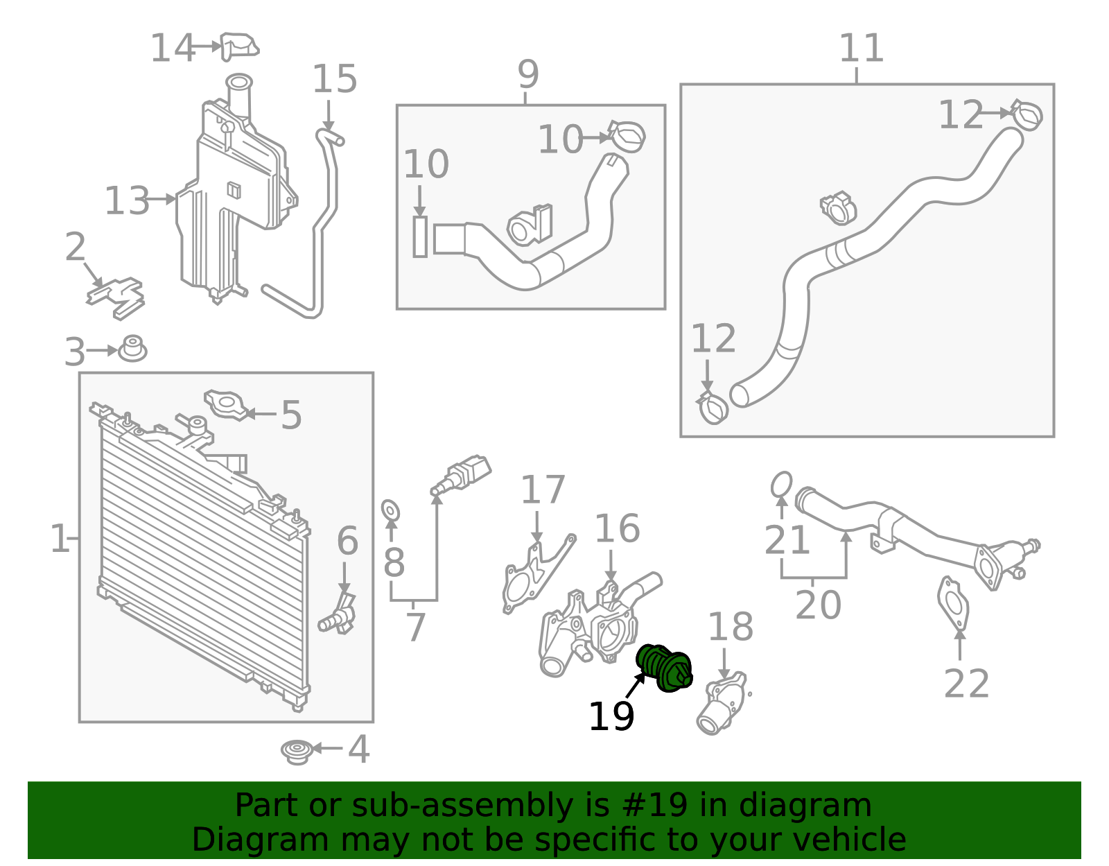 2016-2020 Toyota Thermostat 90118-WB459 | MotorMotor