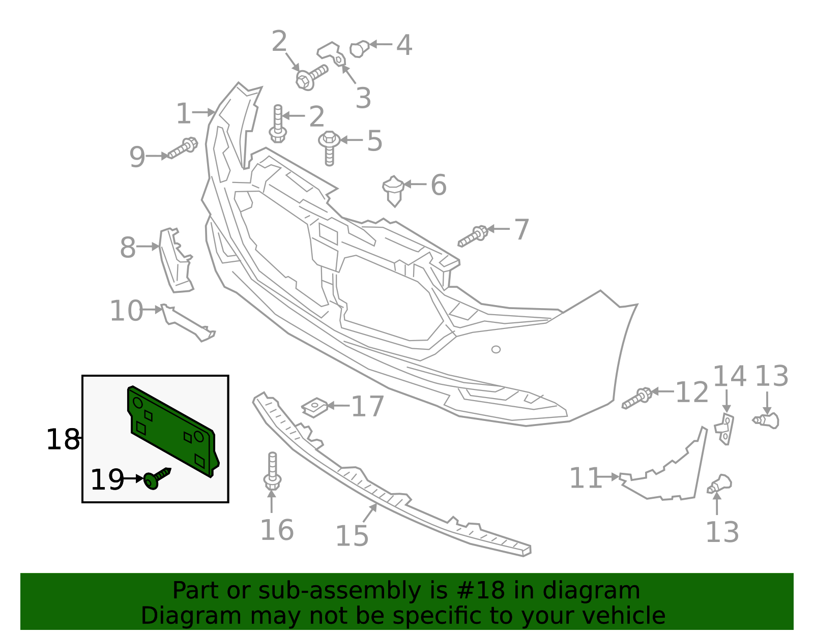 2019-2024 Mazda 3 License Bracket BDTS-50-170B | OEM Parts Online