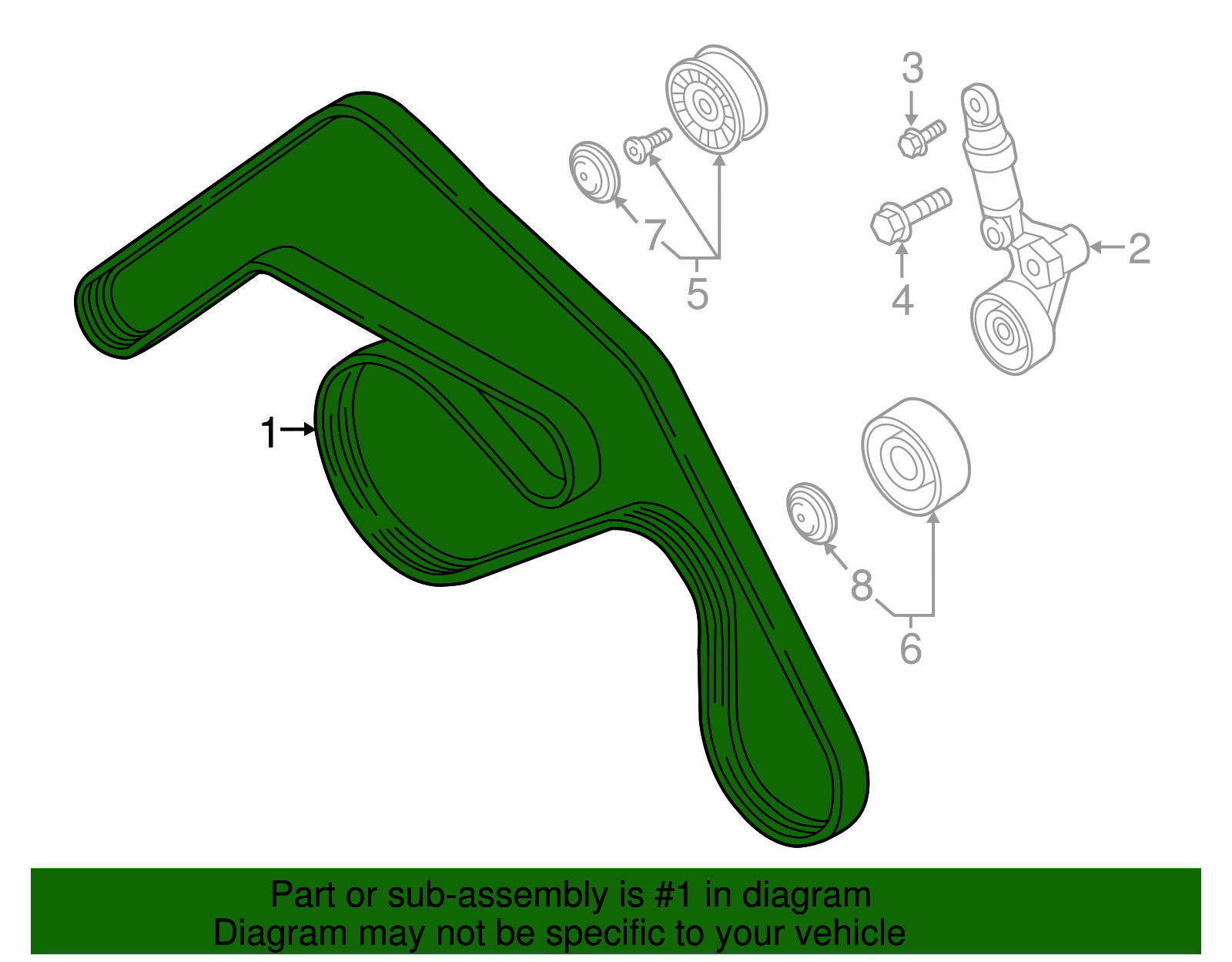 2015-2016 Audi A8 Quattro Serpentine Belt 07P-145-933-E | Audi USA Parts
