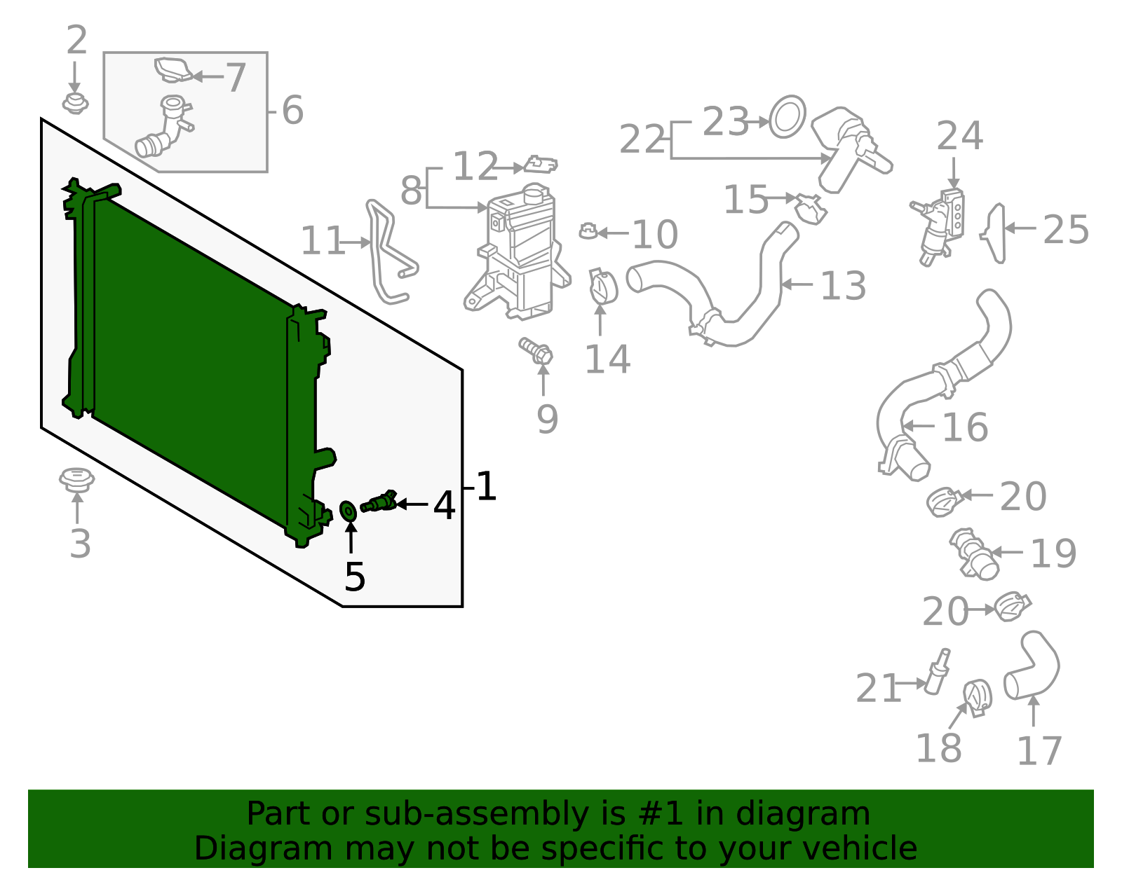 2021-2025 Toyota Radiator Assembly 16400-25141 | Toyota Parts Center