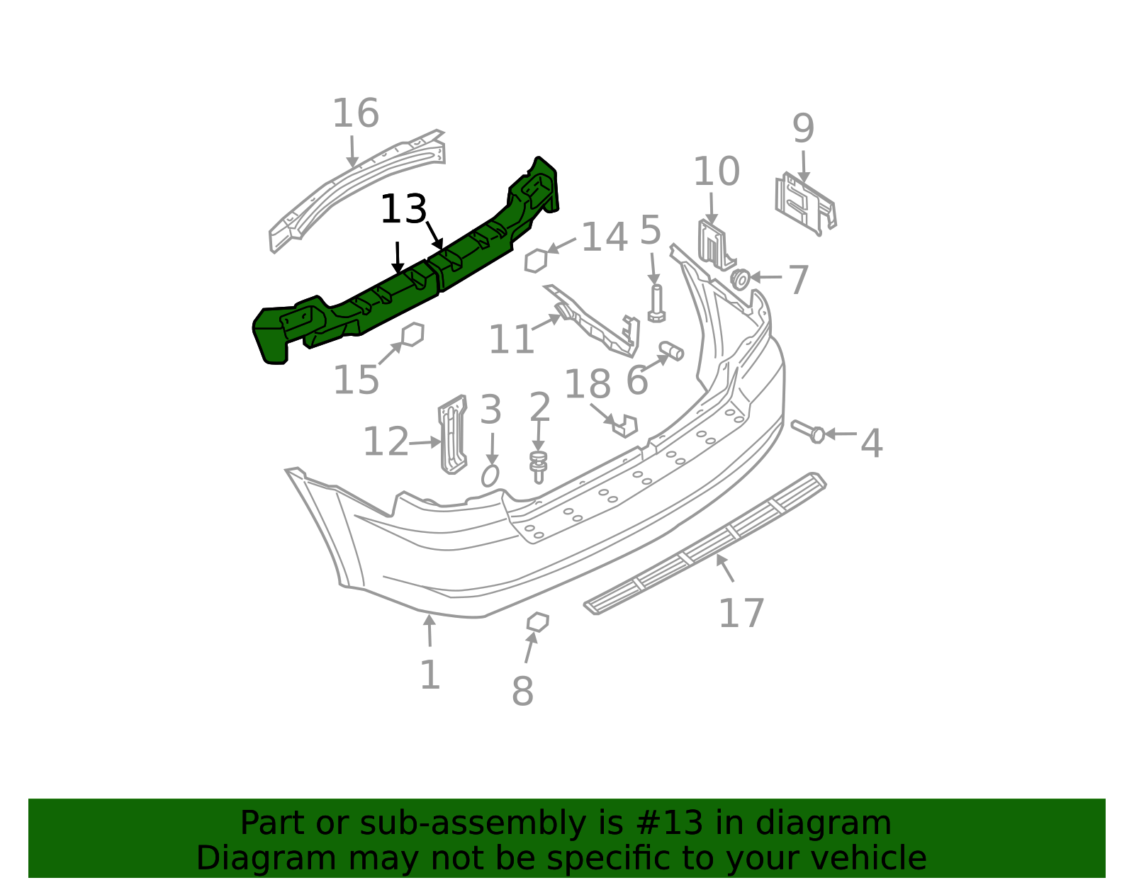 86670-3E000 - Energy Absorber Kia.Parts Store