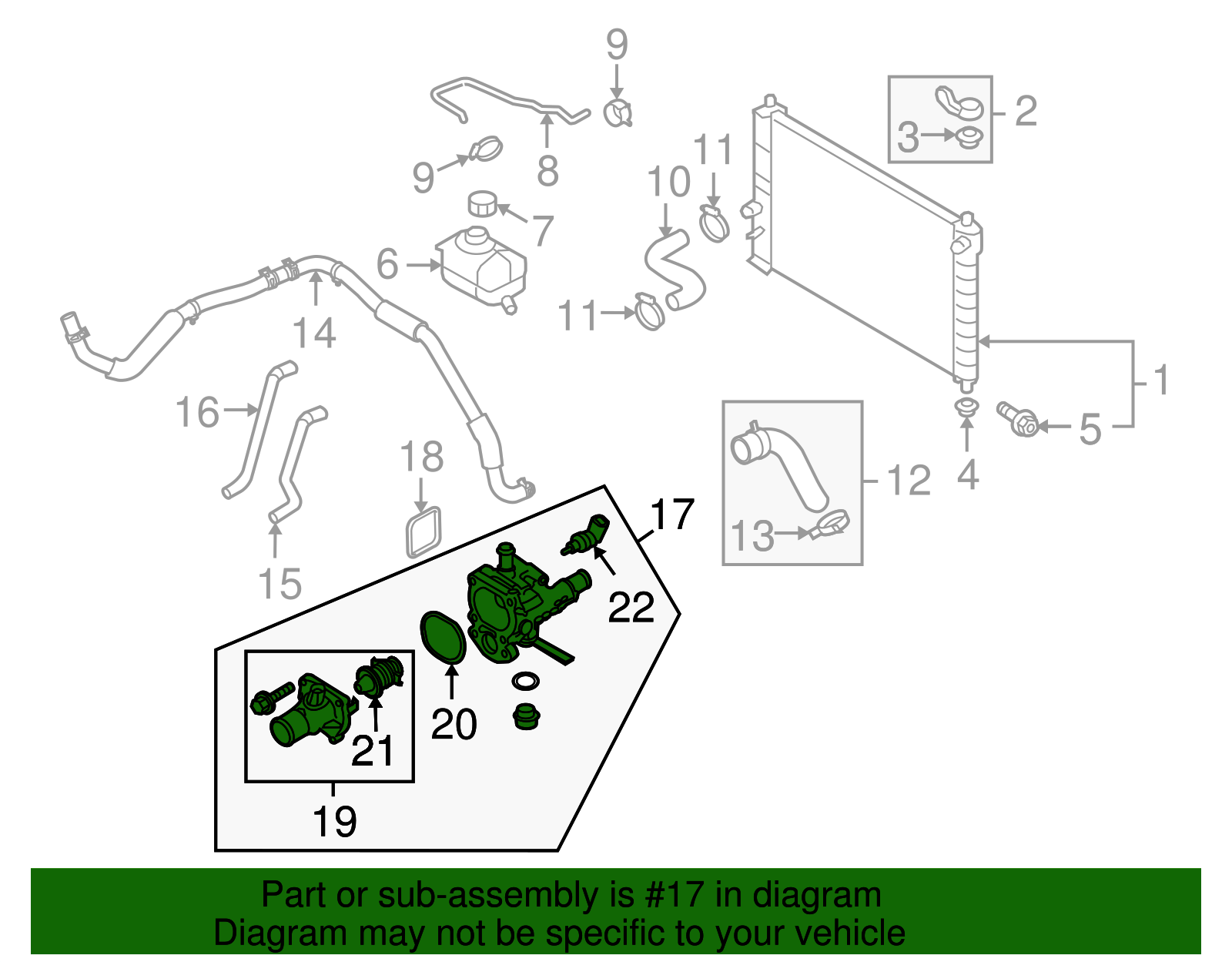 25199826 - Thermostat Housing 2009-2011 GM | GMPartsNow