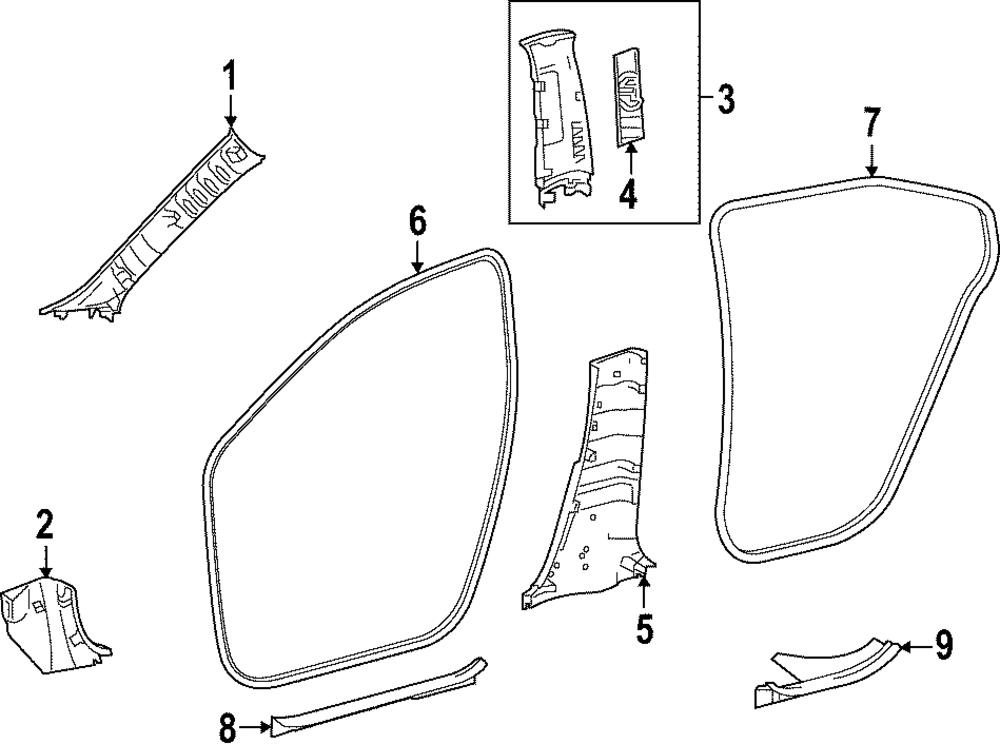 67913-42140-C0 - 2023-2024 Toyota bZ4X - Front Sill Plate | Discount ...