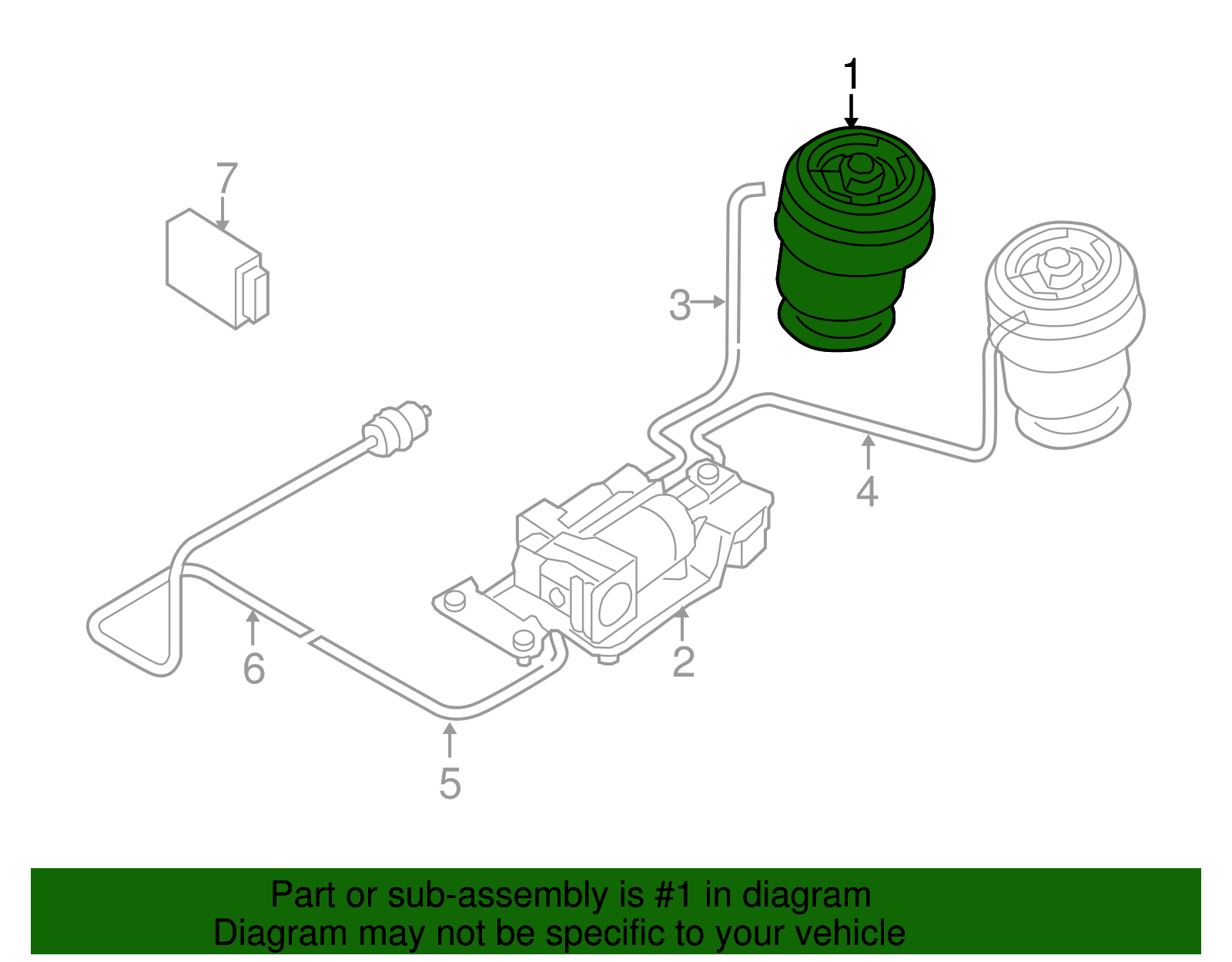 37126790083 - 2010-2014 BMW X5 & X6 Air Spring Shock Chamber Assembly ...