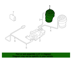 37126790083 - 2010-2014 BMW X5 & X6 Air Spring Shock Chamber Assembly ...
