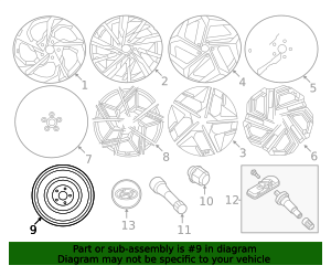 Genuine Spare Wheel for 2021-2025 Hyundai | Part# 52919-R5100 | Hyundai ...