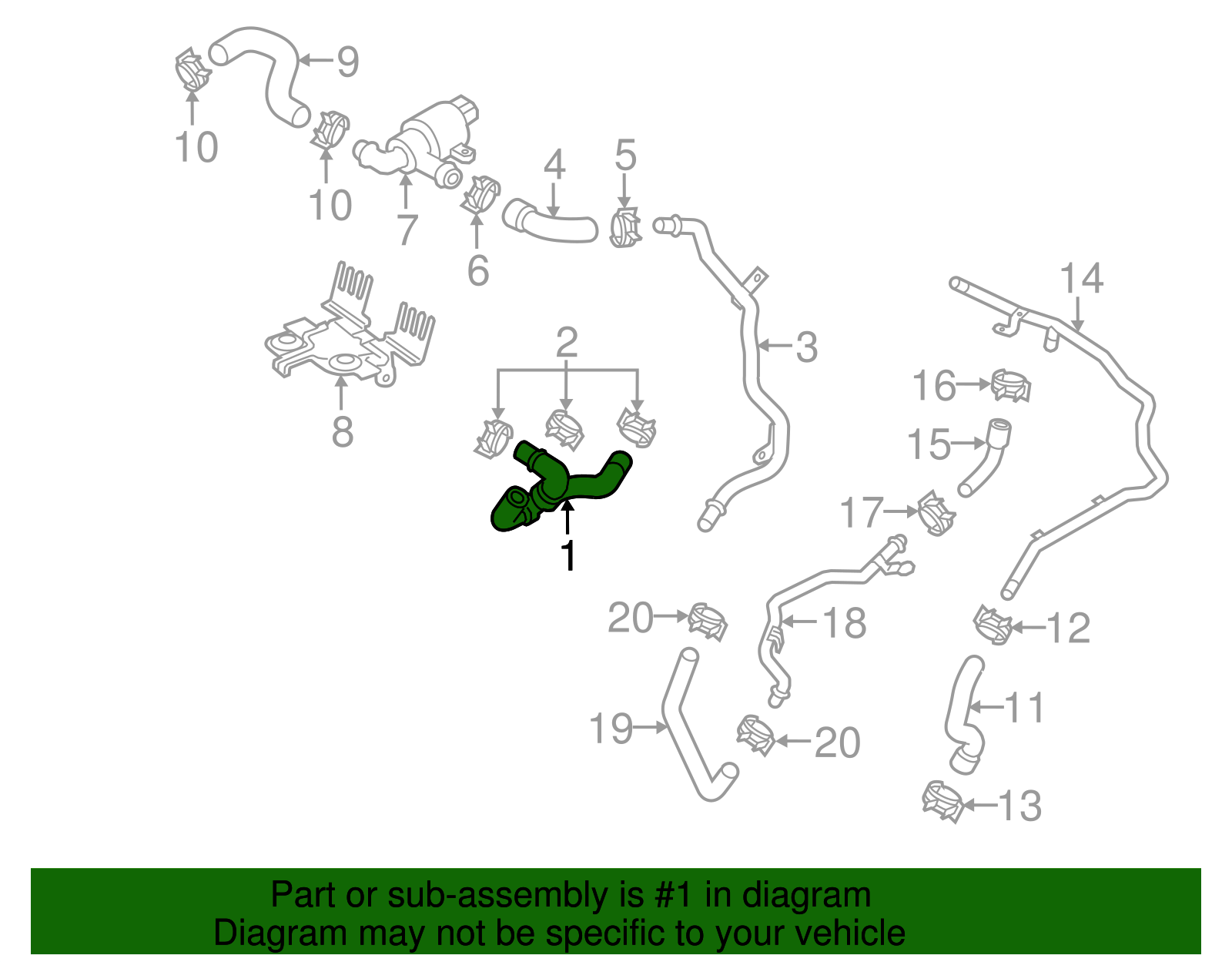 2011-2012 Audi A8 Quattro Hose Assembly 4H0-121-448-M | Audi USA Parts