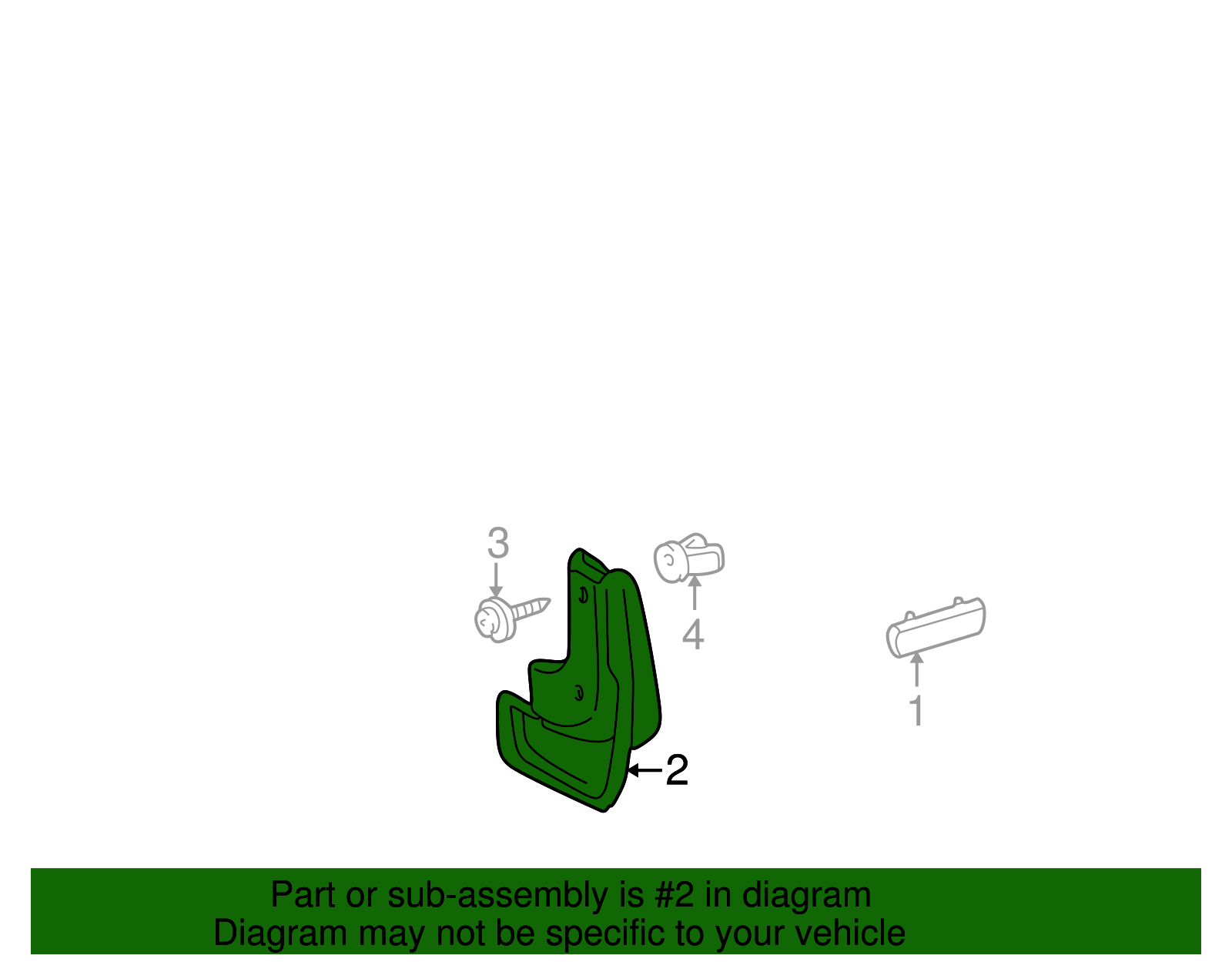 Genuine Toyota Mud Guard part# 76622-06010-G0 for 1999-2001 Toyota ...