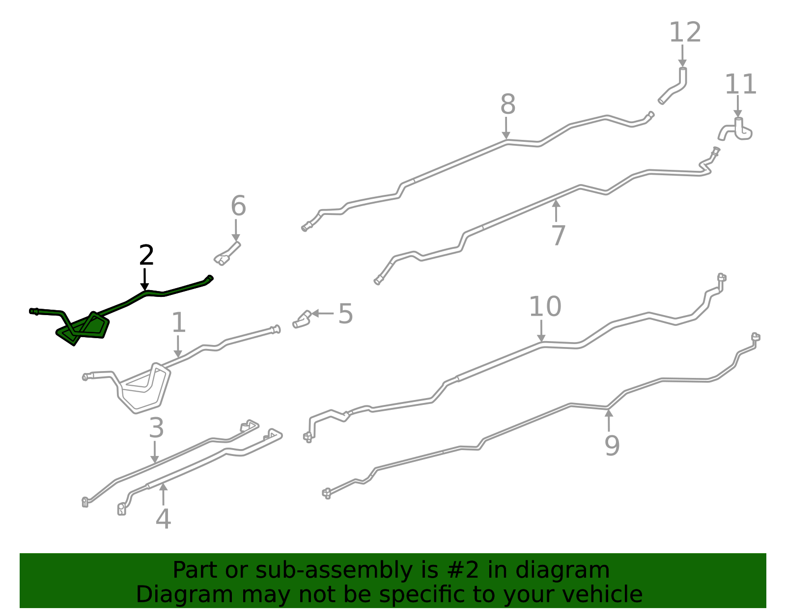87248-0E220 - 2023-2024 Toyota Highlander - Front AC Line | Nucar ...