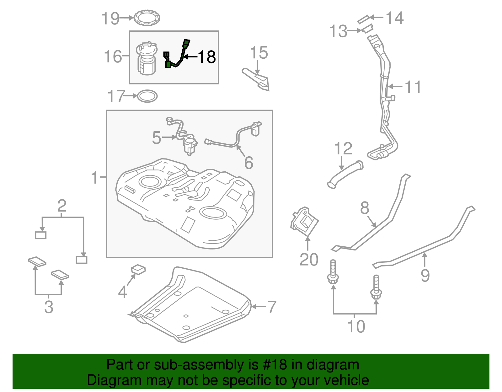 2013-2019 Ford Motorcraft™ Fuel Gauge Sending Unit PS-930 | Ford OEM ...