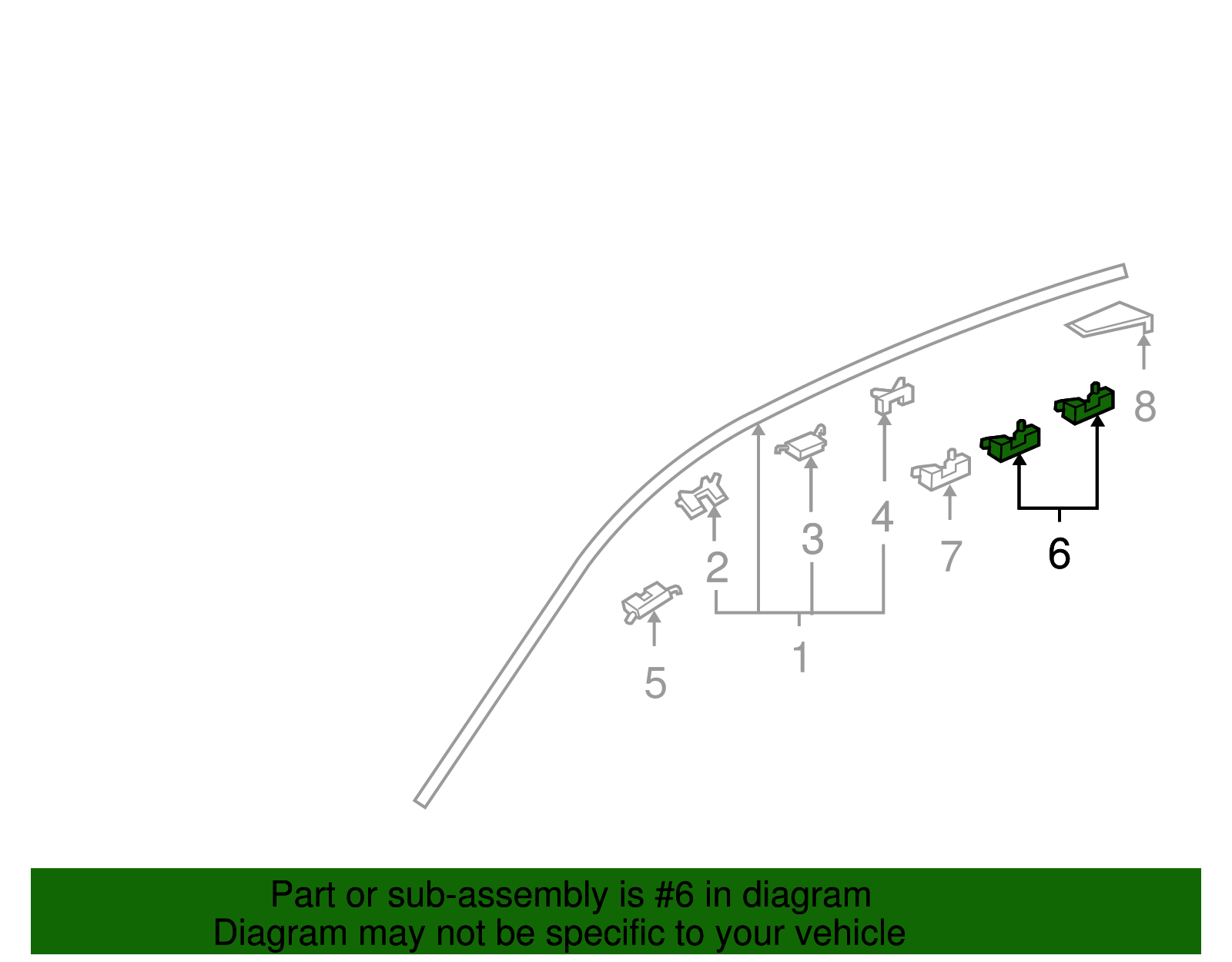 2007-2018 Acura RDX Drip Molding Retainer Clip 91572-STK-A01 | OEM ...