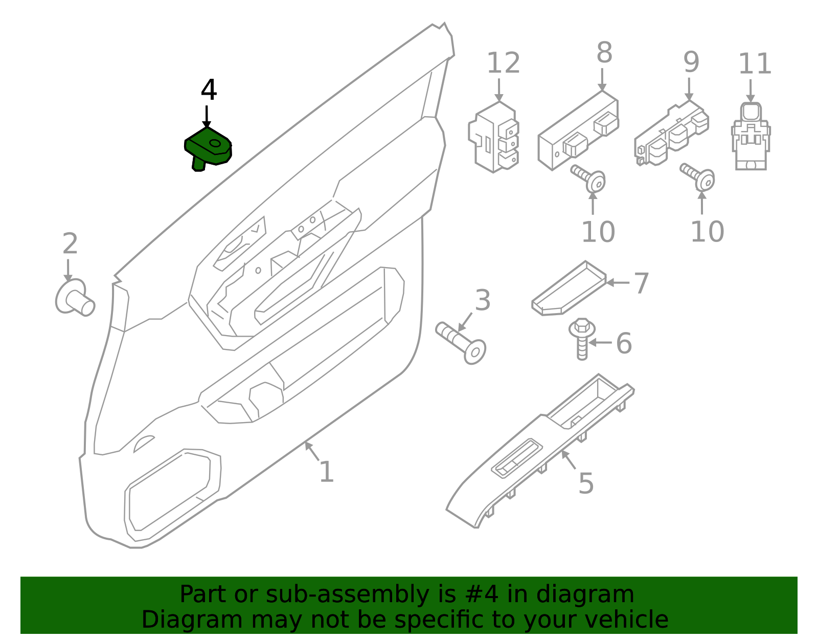 85099-EZ00A - Door Trim Panel Grommet 2017-2024 Nissan | Official ...