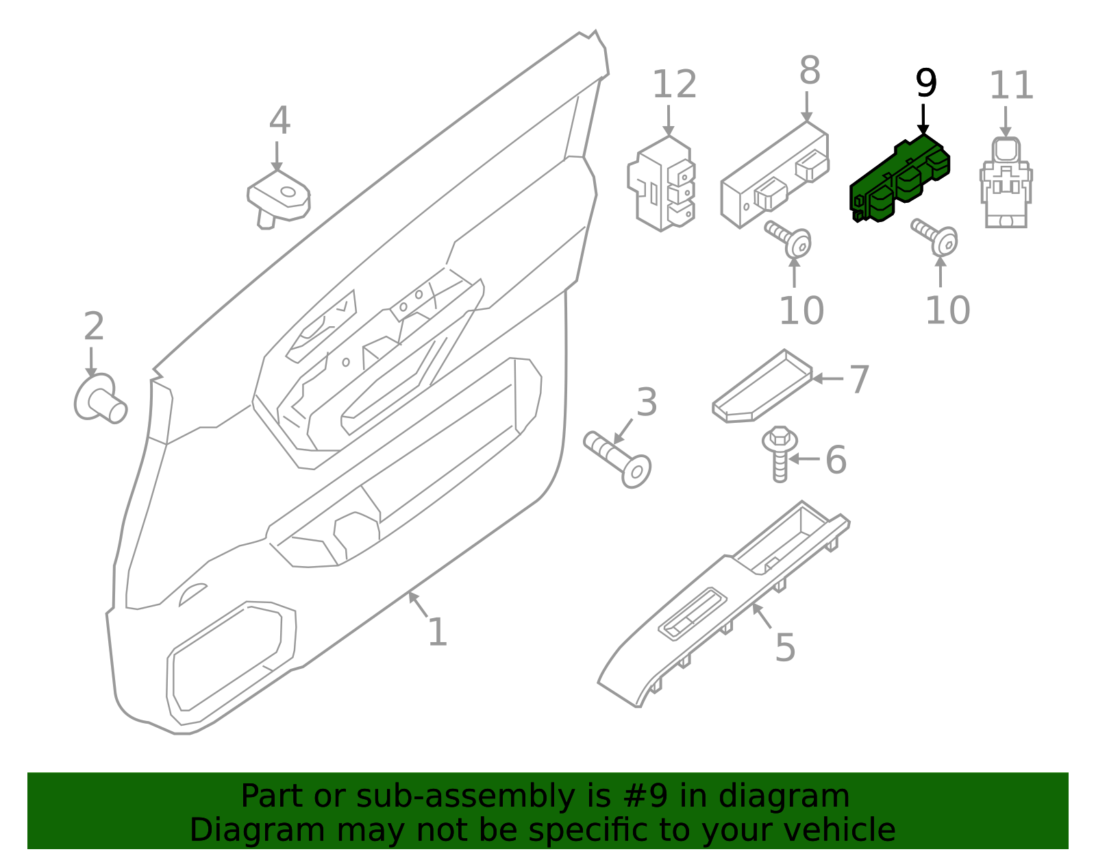 25401-EZ10A - Window Switch 2016-2024 Nissan | Official Nissan Parts Store