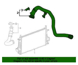 2016-2022 Chevrolet Malibu Inter-Cooler Hose 84843175 GM ...