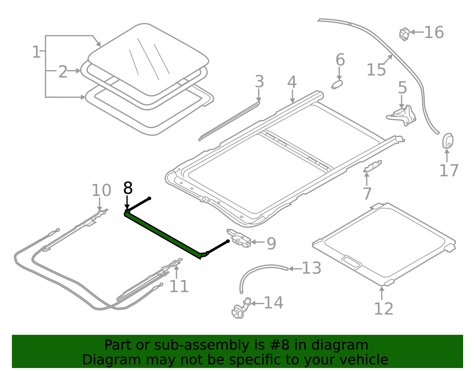 2019-2025 Subaru Forester Deflector 65471SJ000 | Subaru Parts Guys