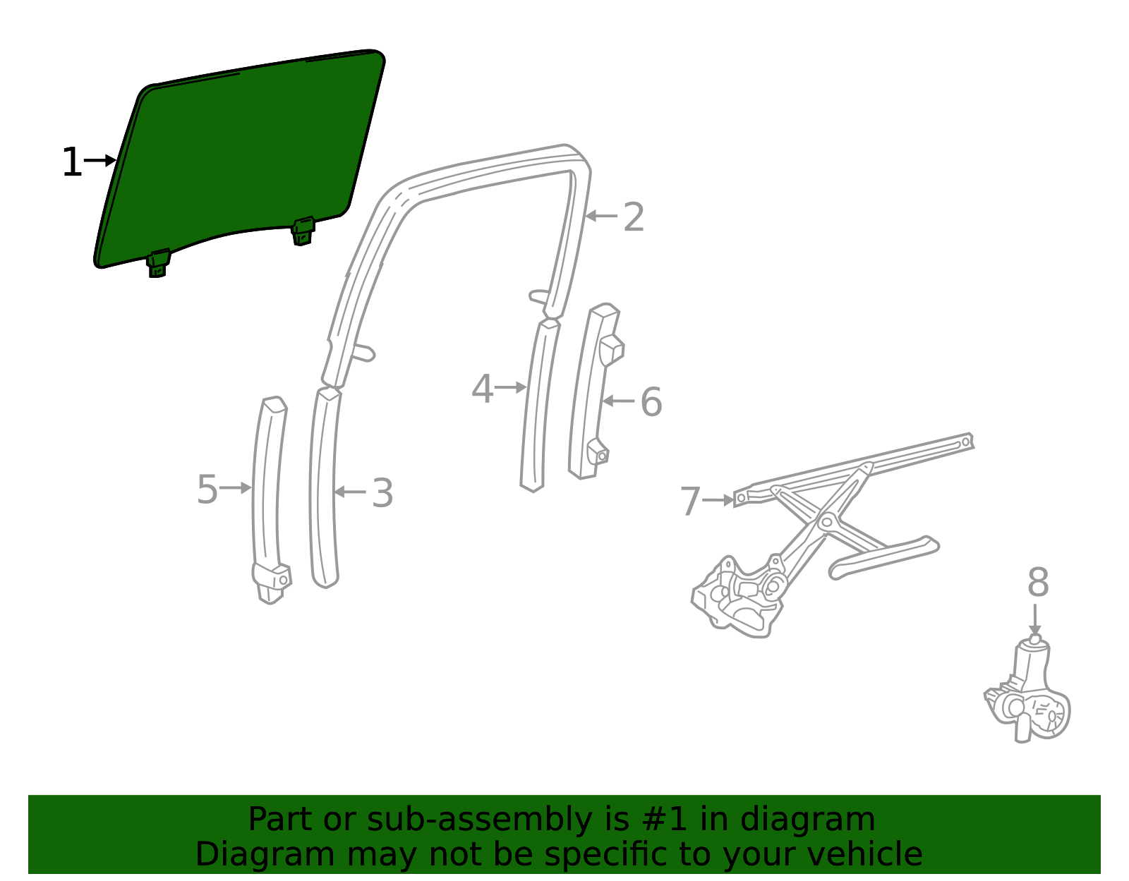 Genuine Official Toyota Door Glass part# 68103-04060 for 2016-2023 ...