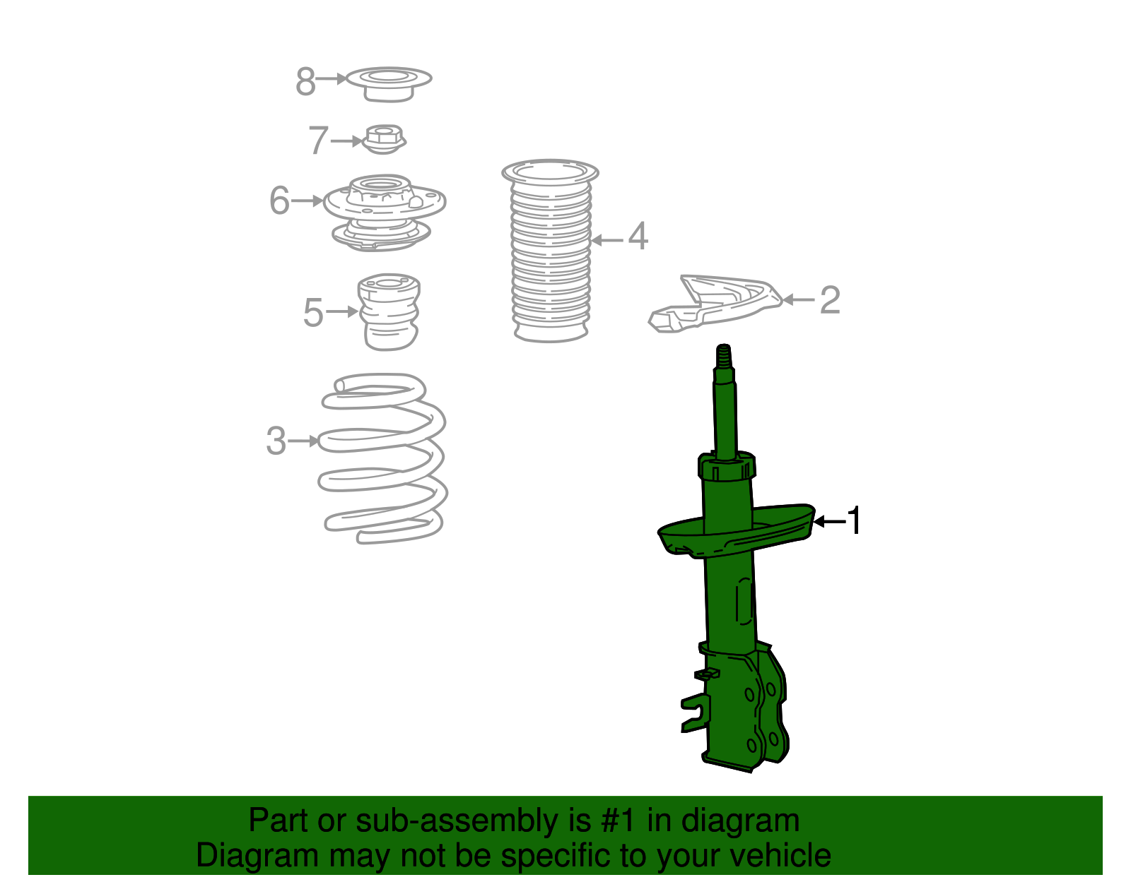 42664165 - 2017-2023 Chevrolet Bolt EV - Front Driver Side Suspension Strut Assembly | Partners ...