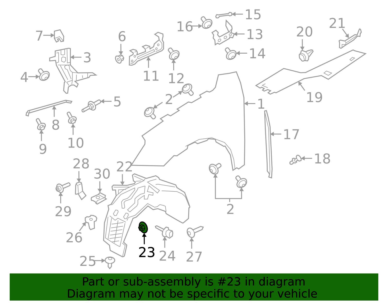 1995-2025 Porsche Fender Liner Nut 999-049-007-40 | Gaudin Porsche Parts